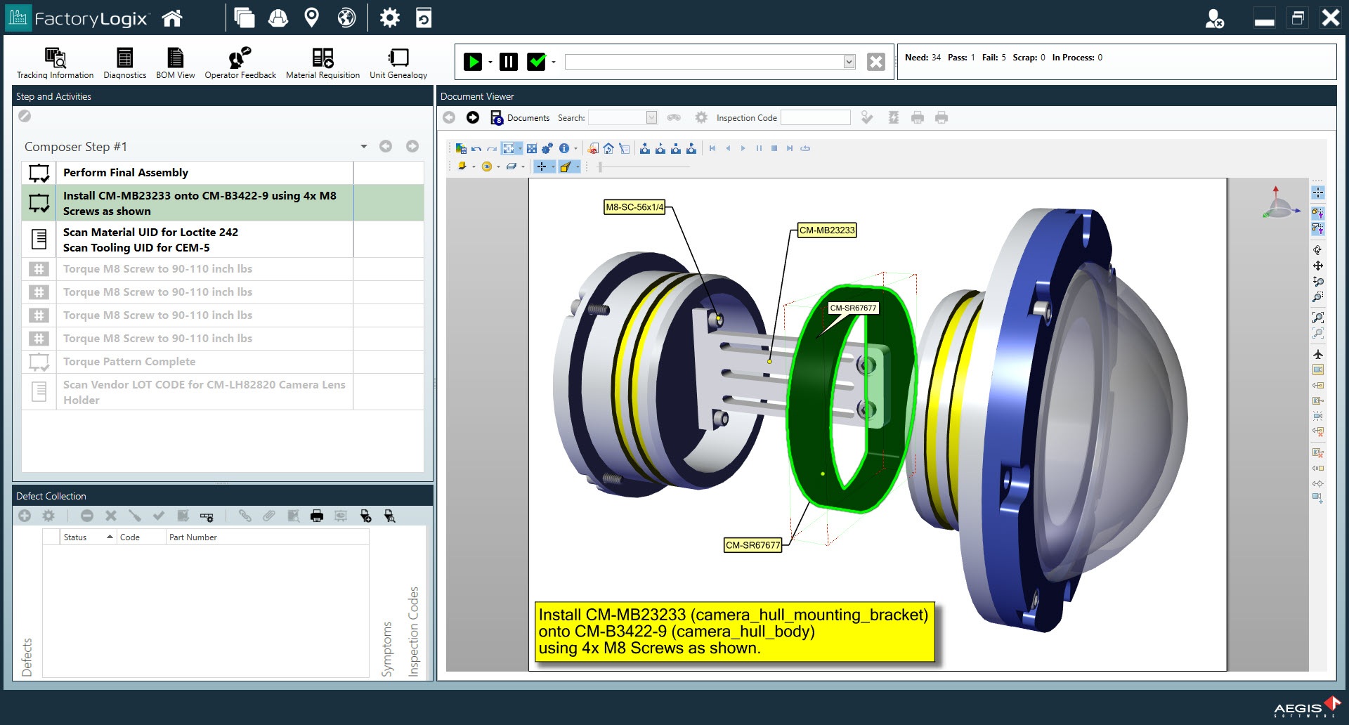 The shop floor experience with Composer 3D objects