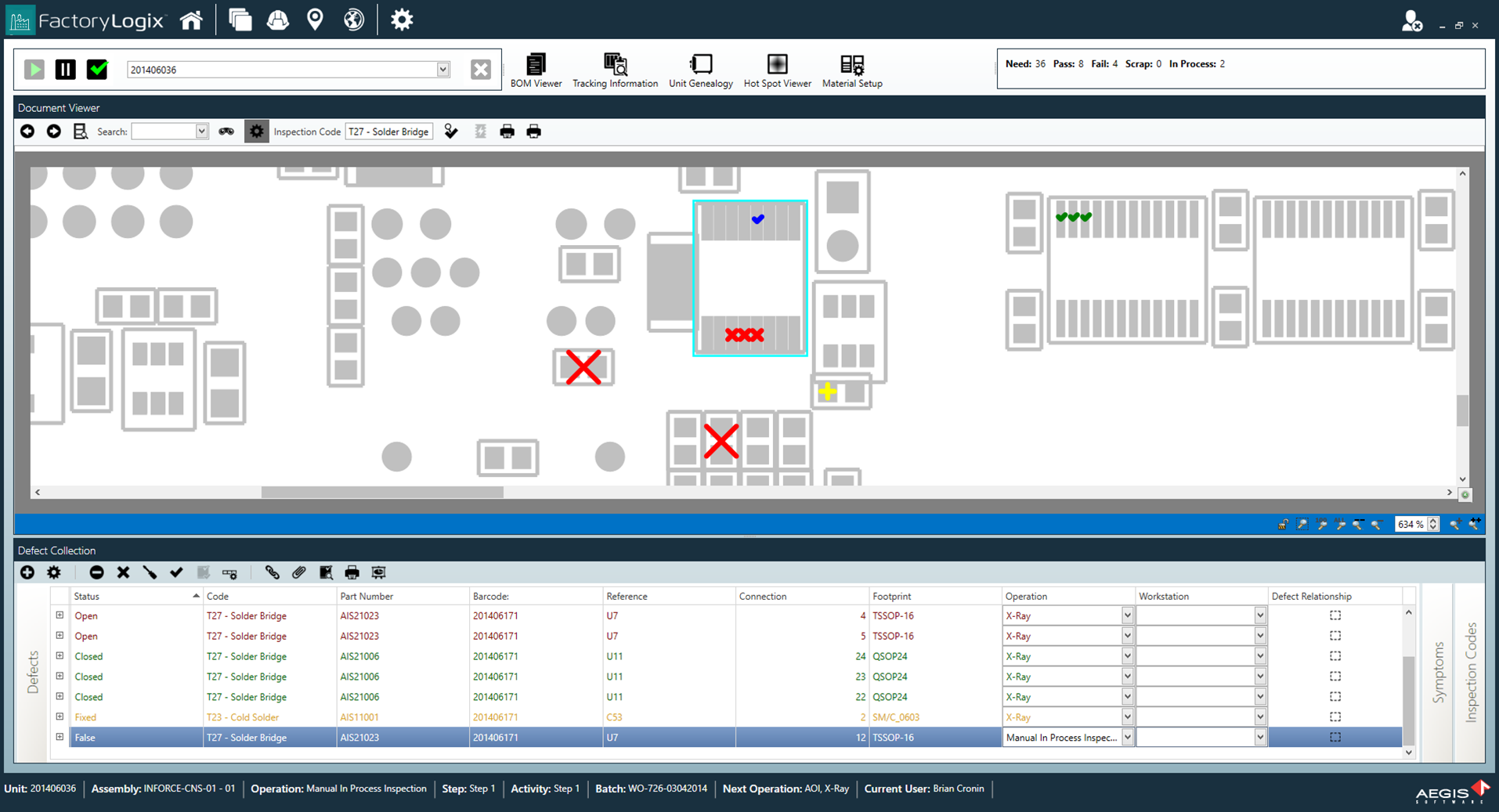 Defect collection in the Hot Spot Viewer