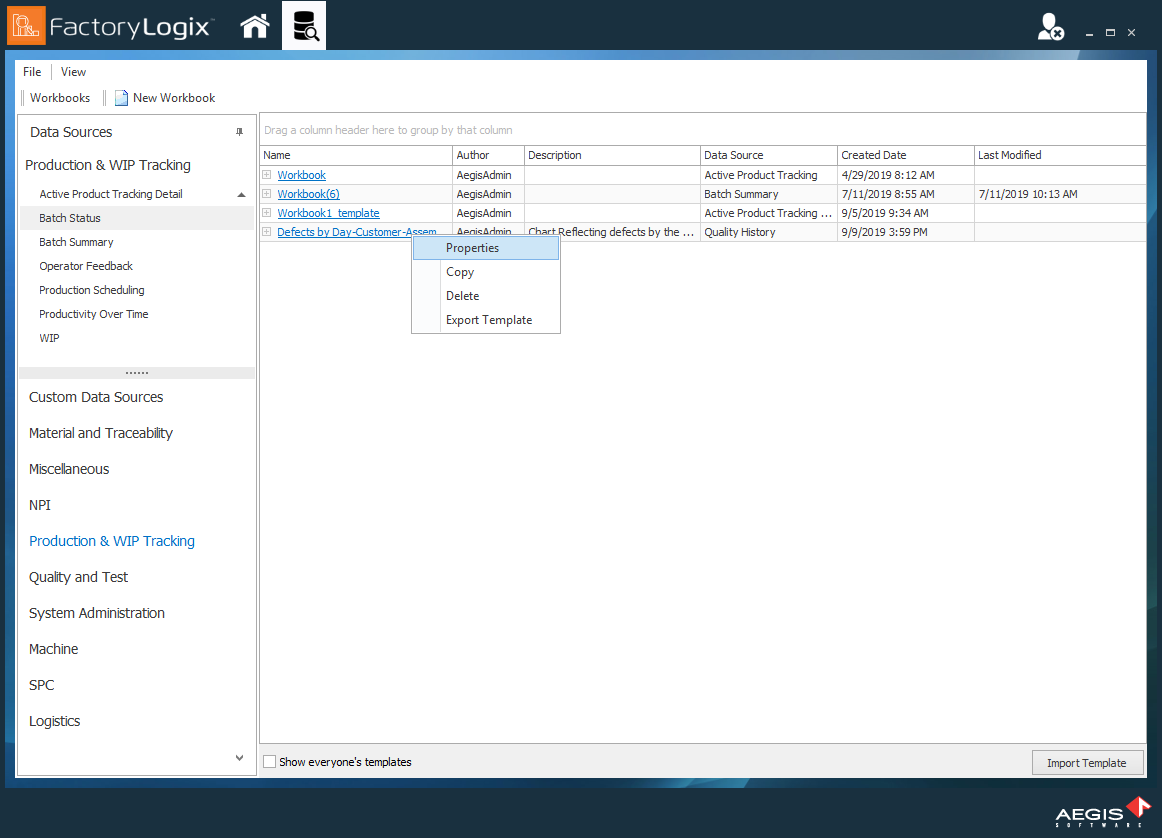 Modify template properties and access