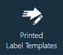 Printed label templates for materials and transport orders