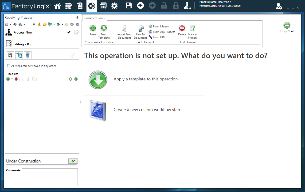 Create a receiving process
