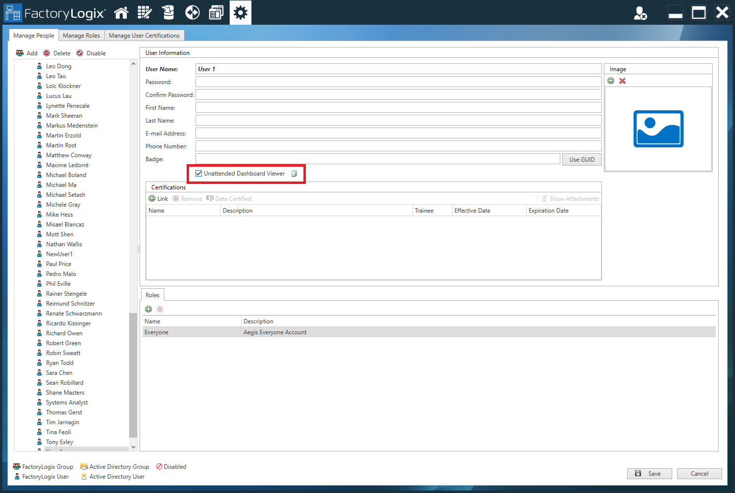 Unattended dashboard viewer access